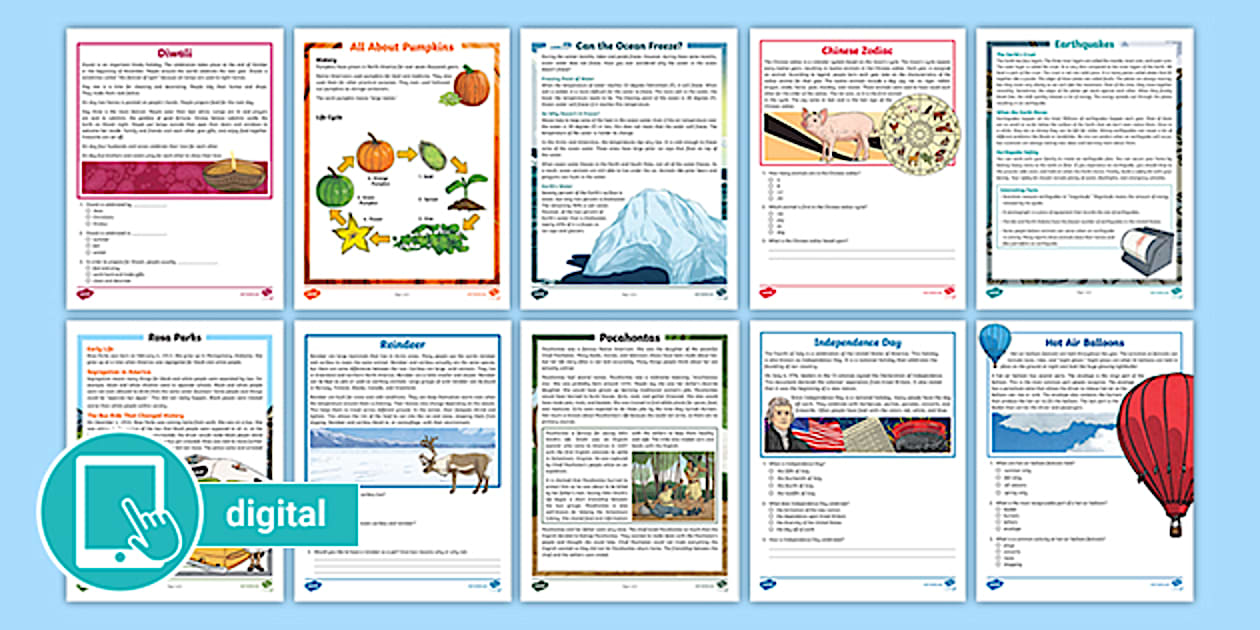Third Grade Reading Comprehension Activity Pack - Twinkl