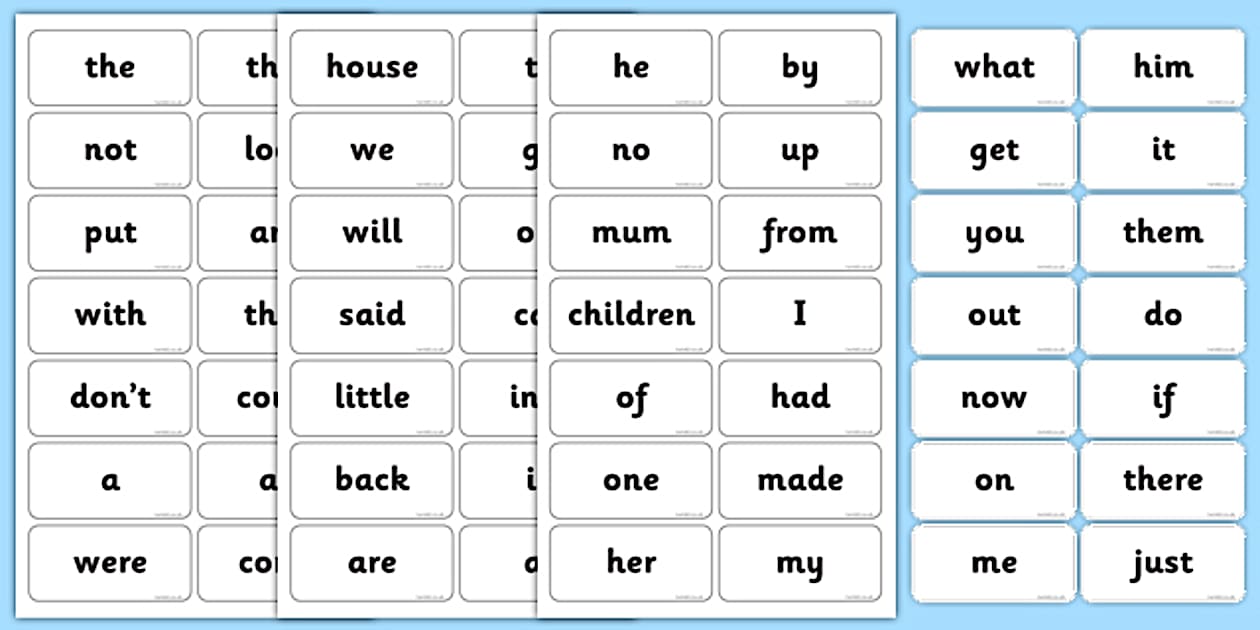 First 100 HF Words (teacher made) - Twinkl