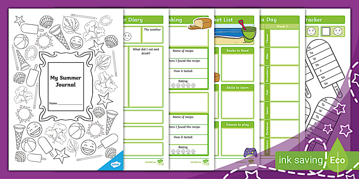 My Summer Journal Pack (teacher made) - Twinkl