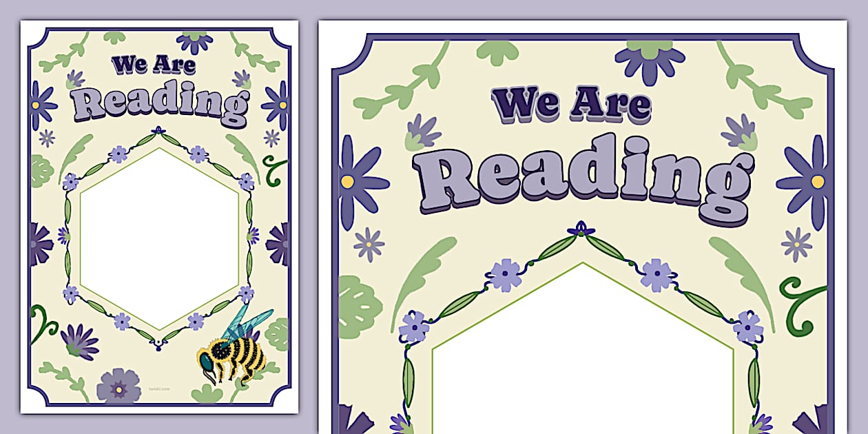We Are Reading Bee-Themed Display Poster (Teacher-Made)