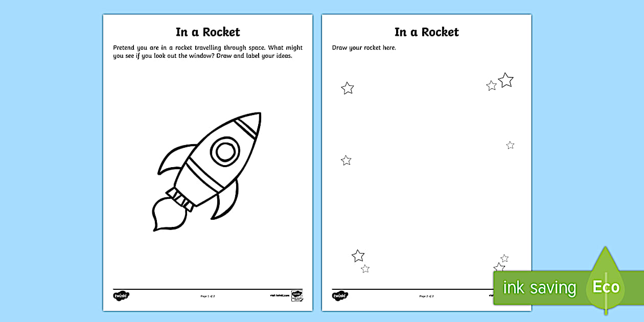 In a Rocket Worksheet / Worksheet (teacher made) - Twinkl