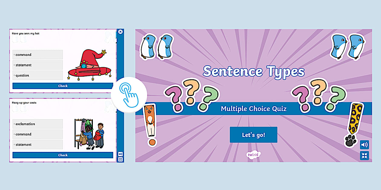 Sentence Types Interactive Quiz - Twinkl - KS1 - Twinkl