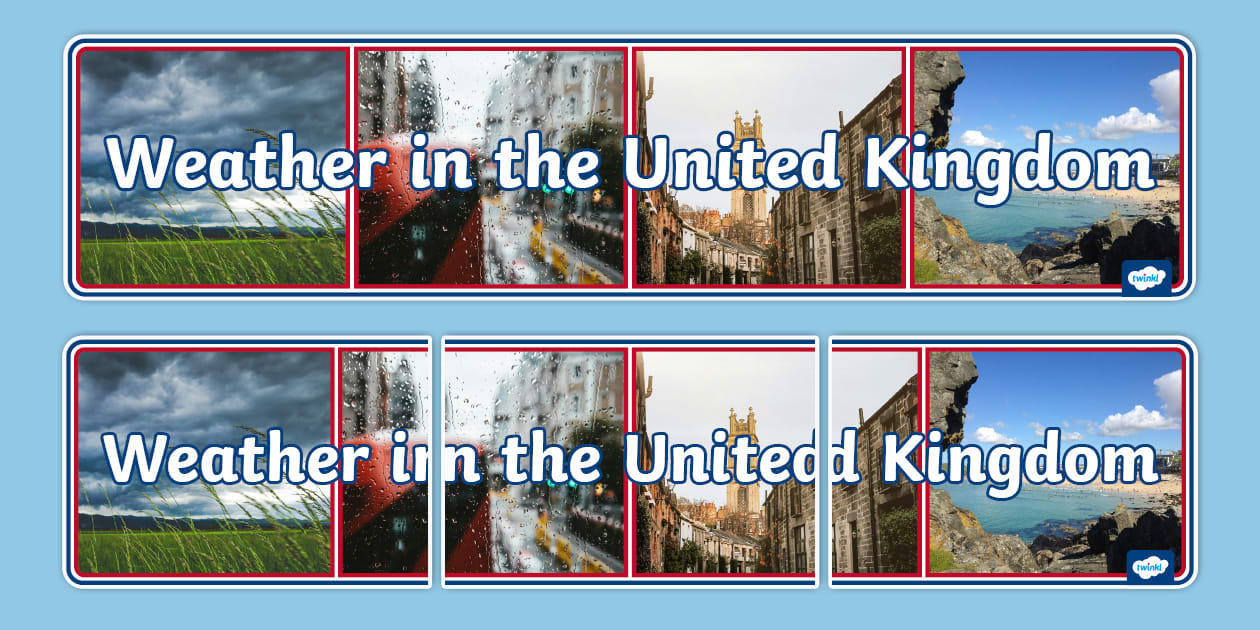Weather in the United Kingdom Photo Display Banner - Twinkl
