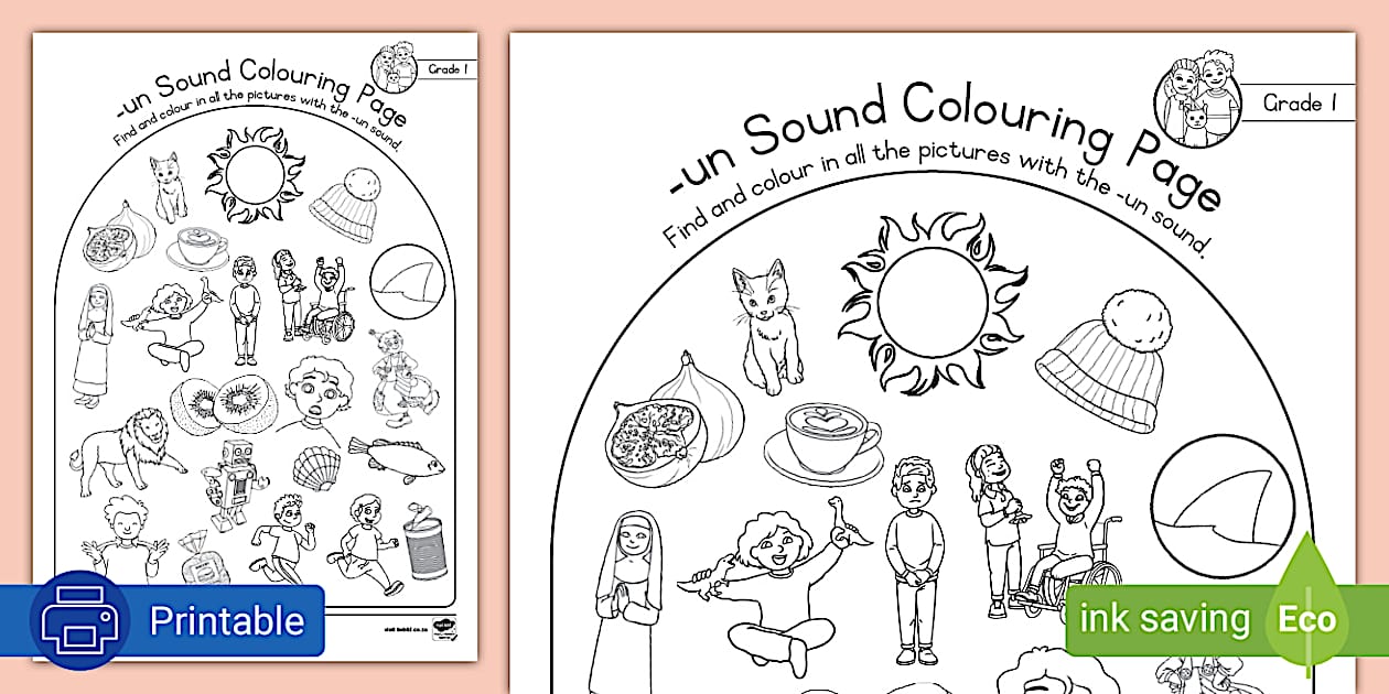 Grade 1 -un Colouring Page (Teacher-Made) - Twinkl
