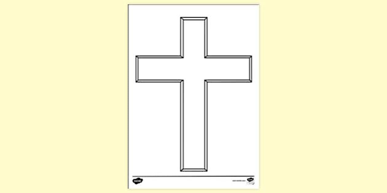 Printable Cross Colouring Sheet | Colouring Sheets - Twinkl