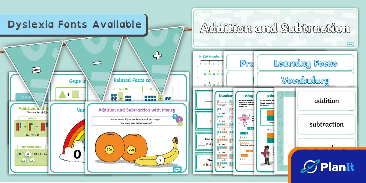 KS1 Addition & Subtraction Maths Working Wall Display Pack