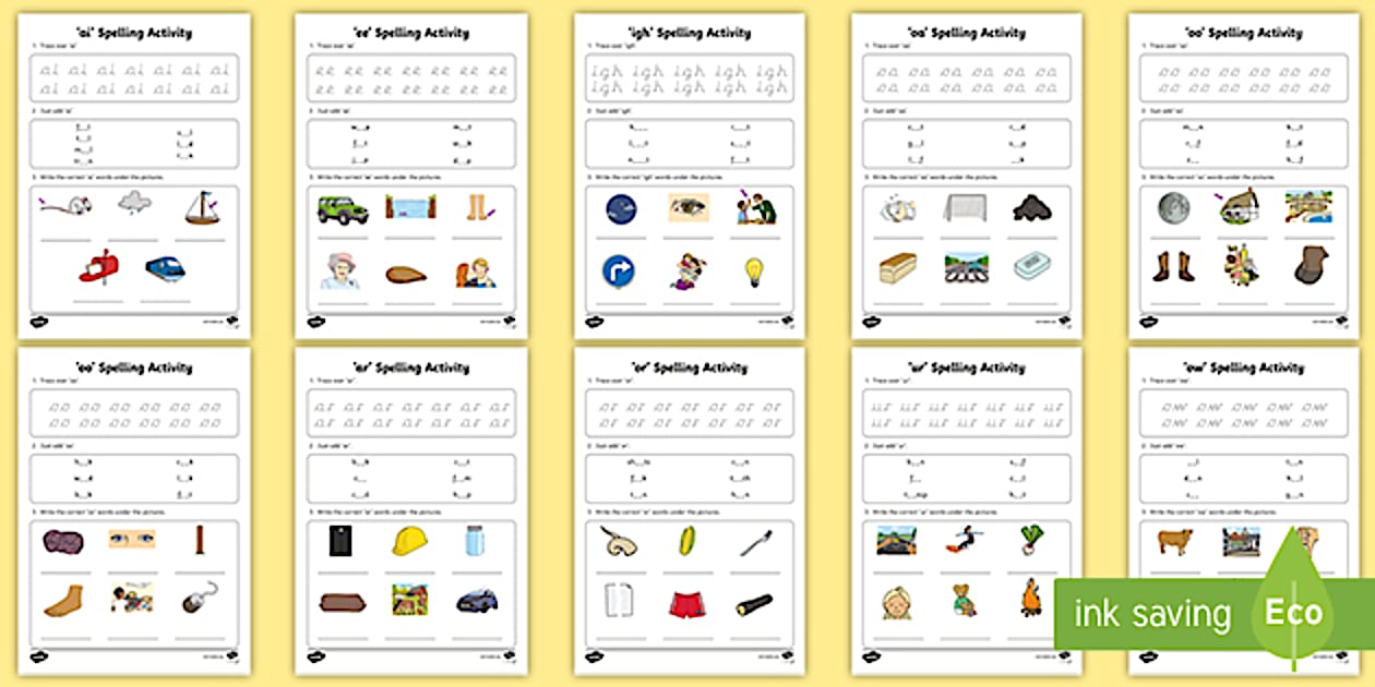 Phase 3 Spelling Activity | Phonics Worksheets | Twinkl