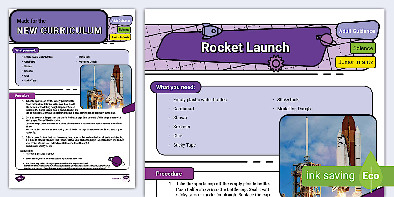 Rocket Launch Guidance Sheet (l'enseignant a fait) - Twinkl
