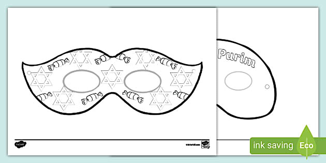 Design a Purim Mask Activity (teacher made) - Twinkl