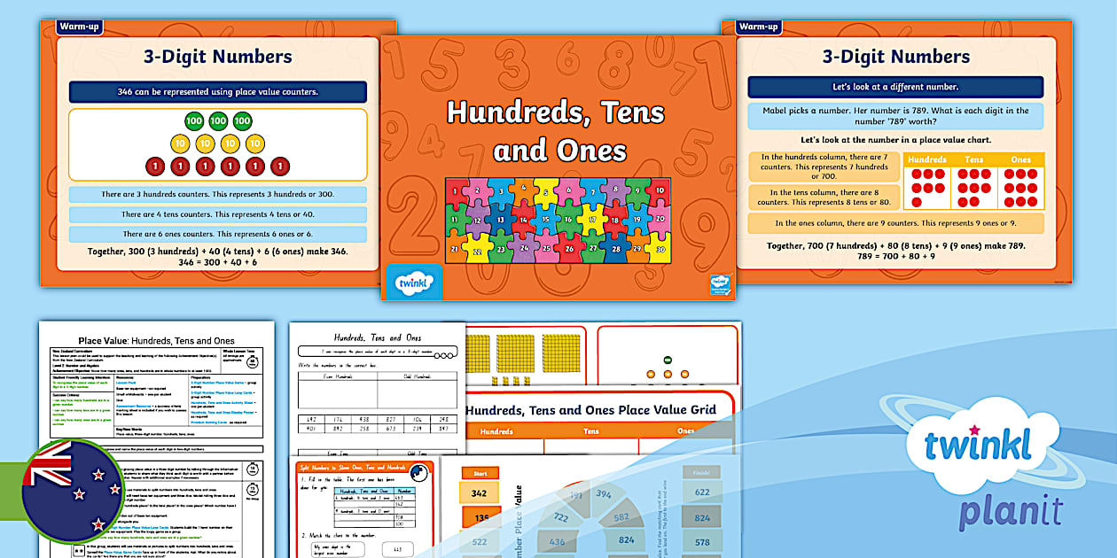 Level 2 Place Value: Split Numbers to Show Ones, Tens and Hundreds Lesson 2