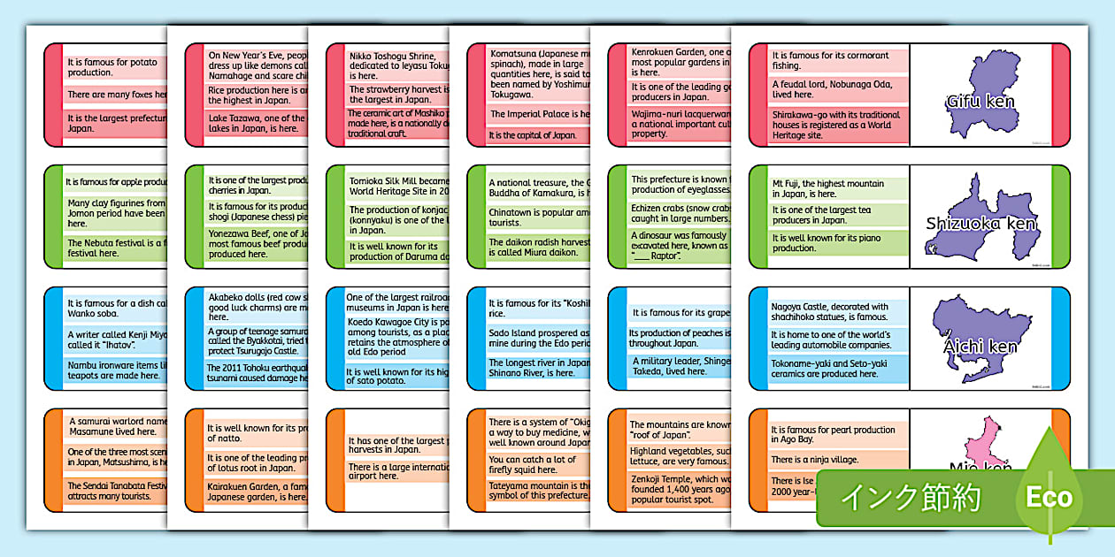 What am I? 47 Prefectures of Japan- English Version - Twinkl