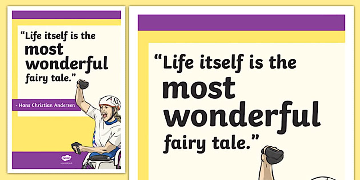 Hans Christian Andersen Inspirational Classroom Quote Display Poster
