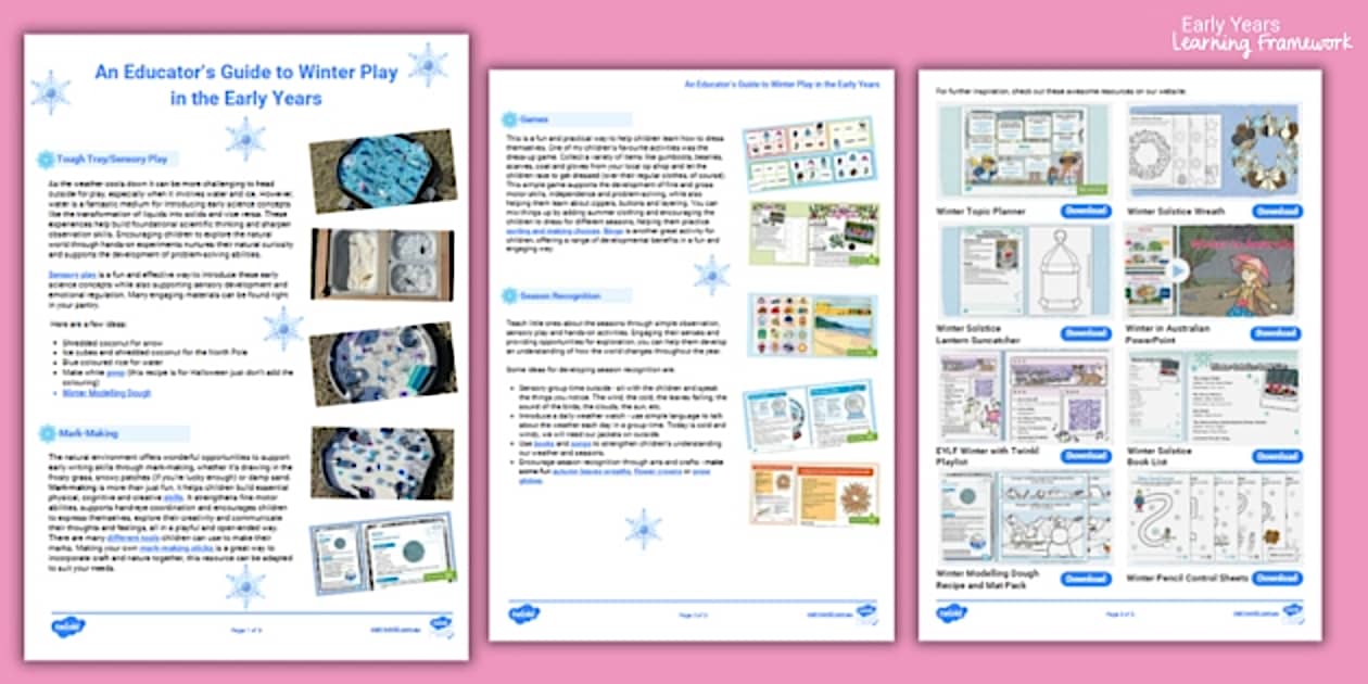 Free An Educator's Guide to Winter Play Ideas in the Early Years