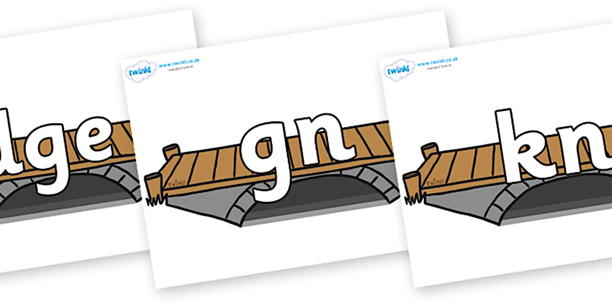 Silent Letters on Bridges (l'enseignant a fait) - Twinkl