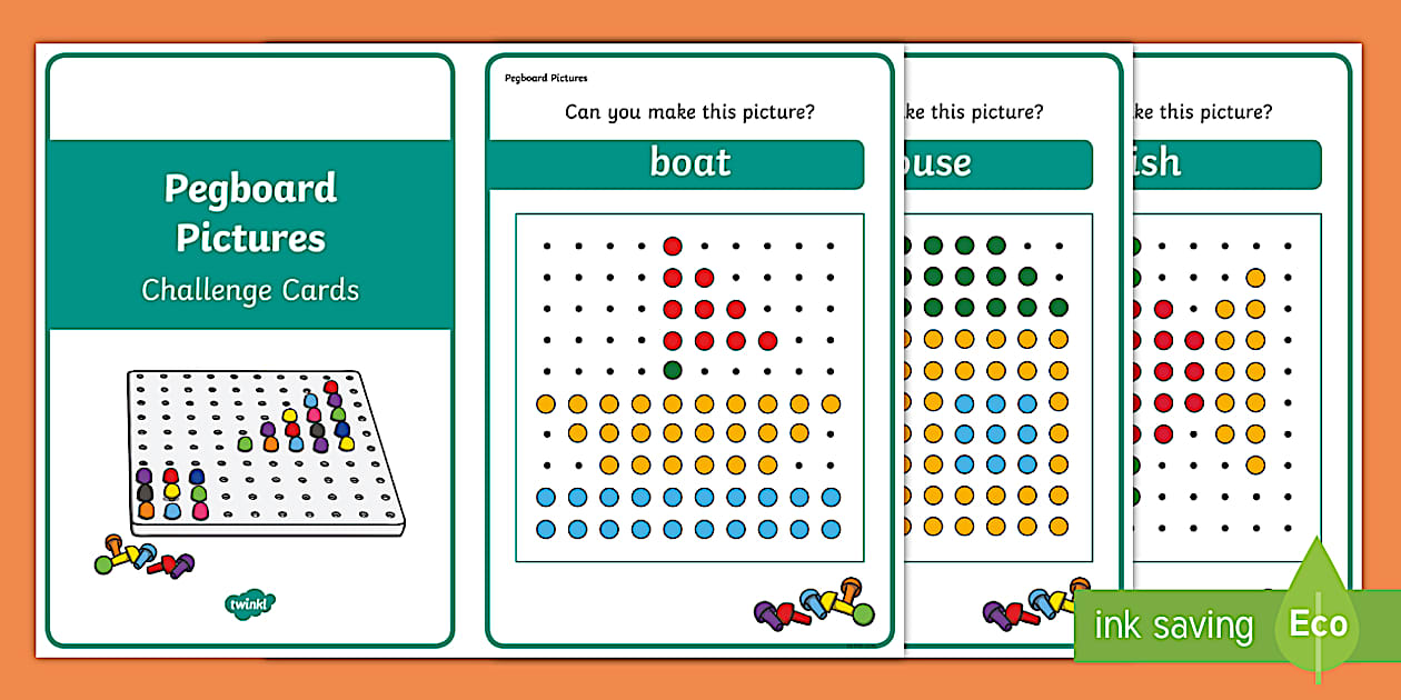 Fine Motor Skills Pegboard Picture Cards (teacher made)