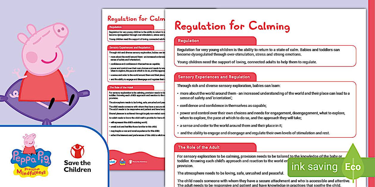 FREE! - Month of Mindfulness with Peppa Pig: Regulation for Calming