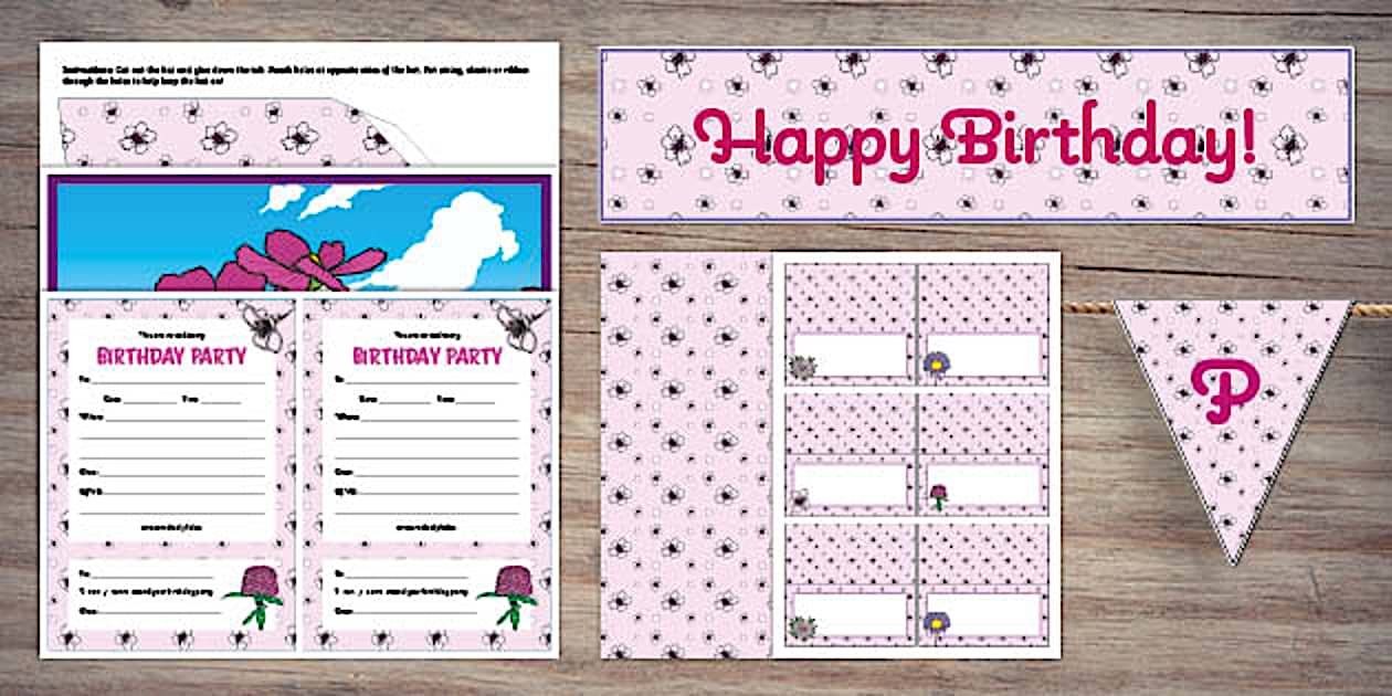 Flower Power Party Pack - Twinkl Party Resources