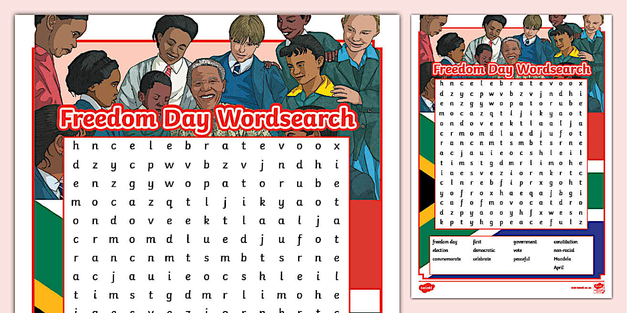 Freedom Day: Wordsearch