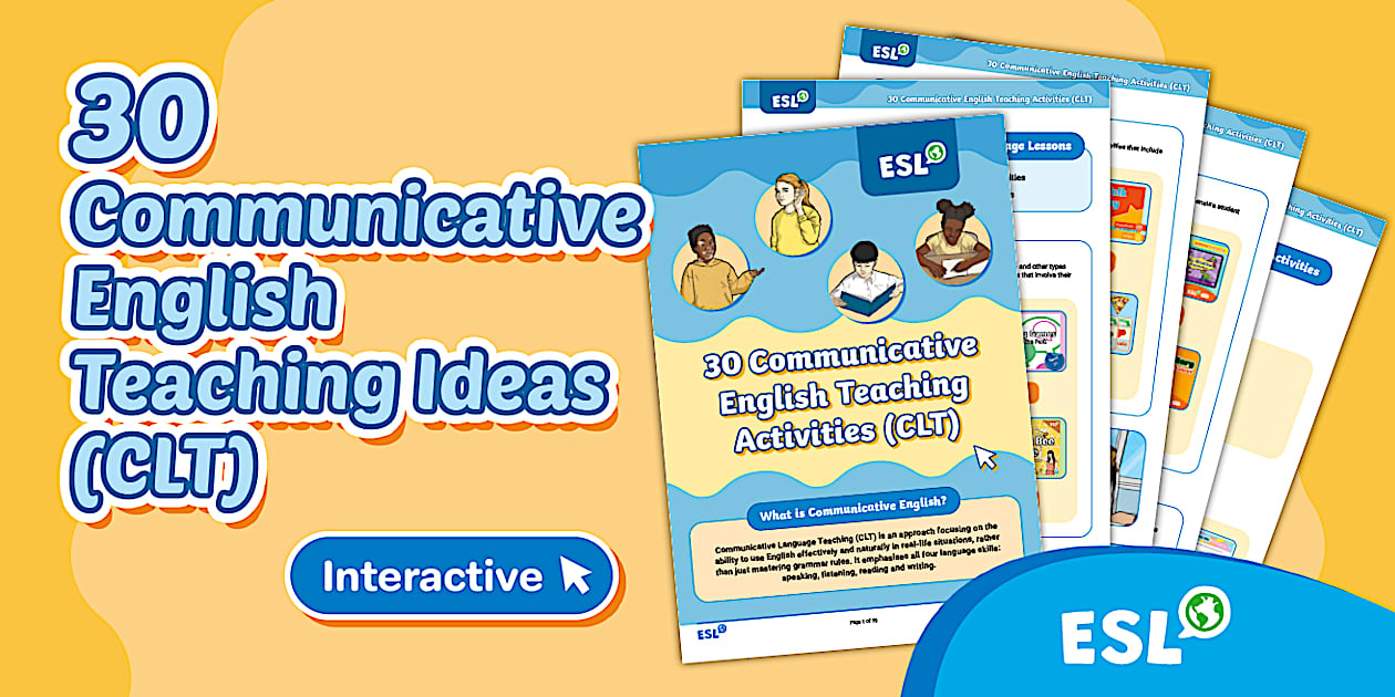 30 Communicative English Teaching Ideas (CLT) Teacher Guide