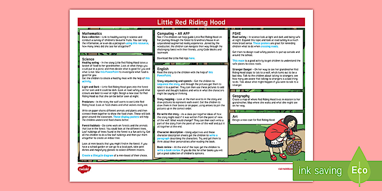 Little Red Riding Hood Lesson Plan Ideas KS1 (teacher made)