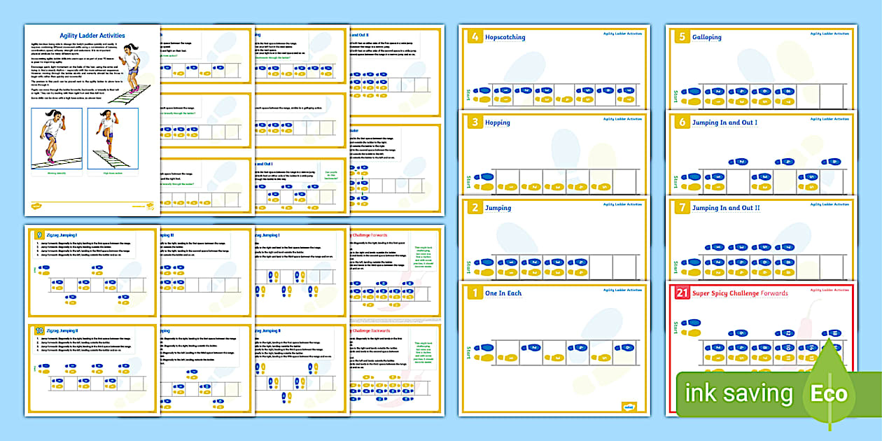 Agility Ladder Exercises | Agility Competition | Twinkl | PE