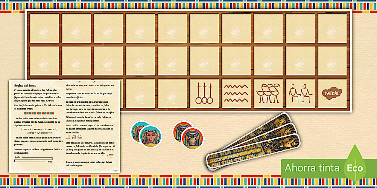 Juego de mesa: Senet - Juego del Antiguo Egipto - Twinkl
