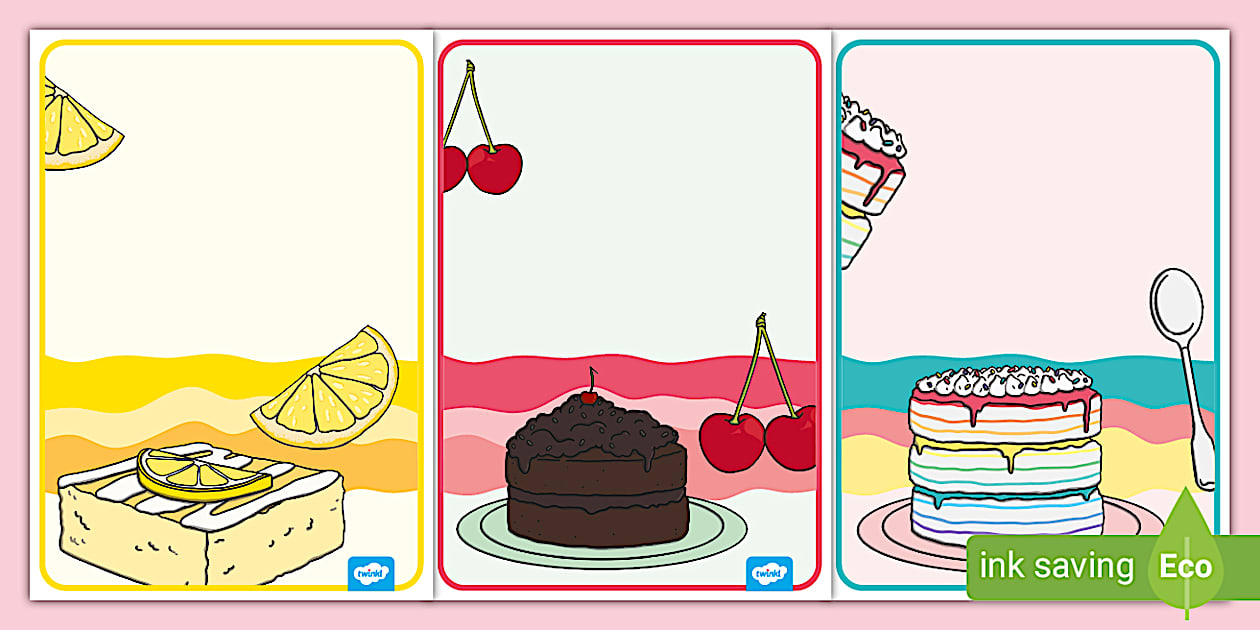 Editable Cake-Themed Display Posters (teacher made) - Twinkl