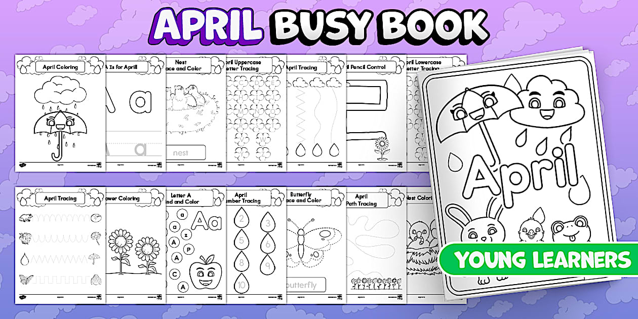 April Busy Book (teacher made) - Twinkl