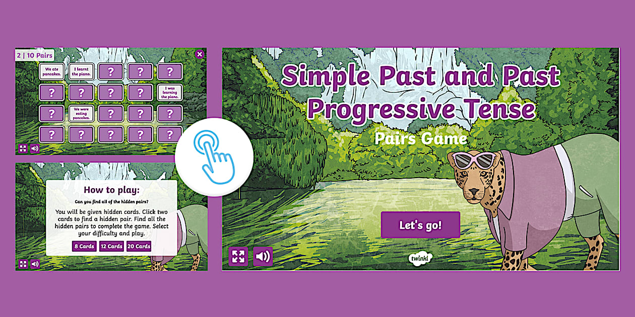 Simple Past and Past Progressive Tense KS2 English Game
