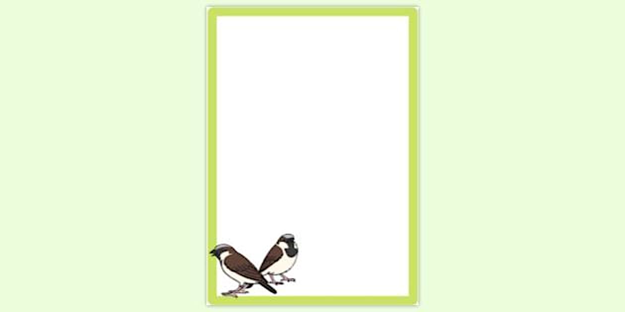 Birds Tweeting Page Border | Page Borders | Twinkl - Twinkl