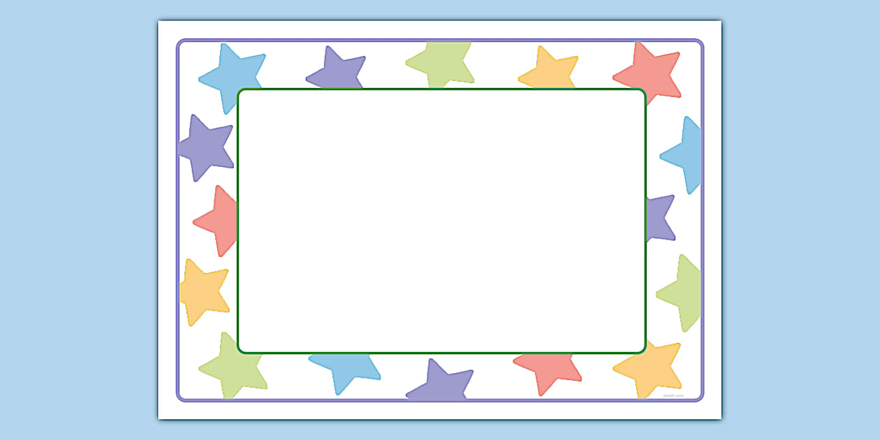 Muted Coloured Stars Themed Editable Poster (teacher made)