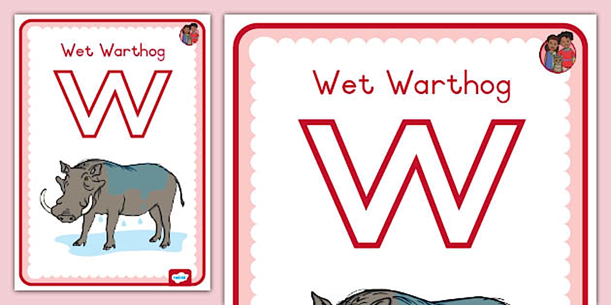 Grade R Phonics: Sound Character Poster w (teacher made)