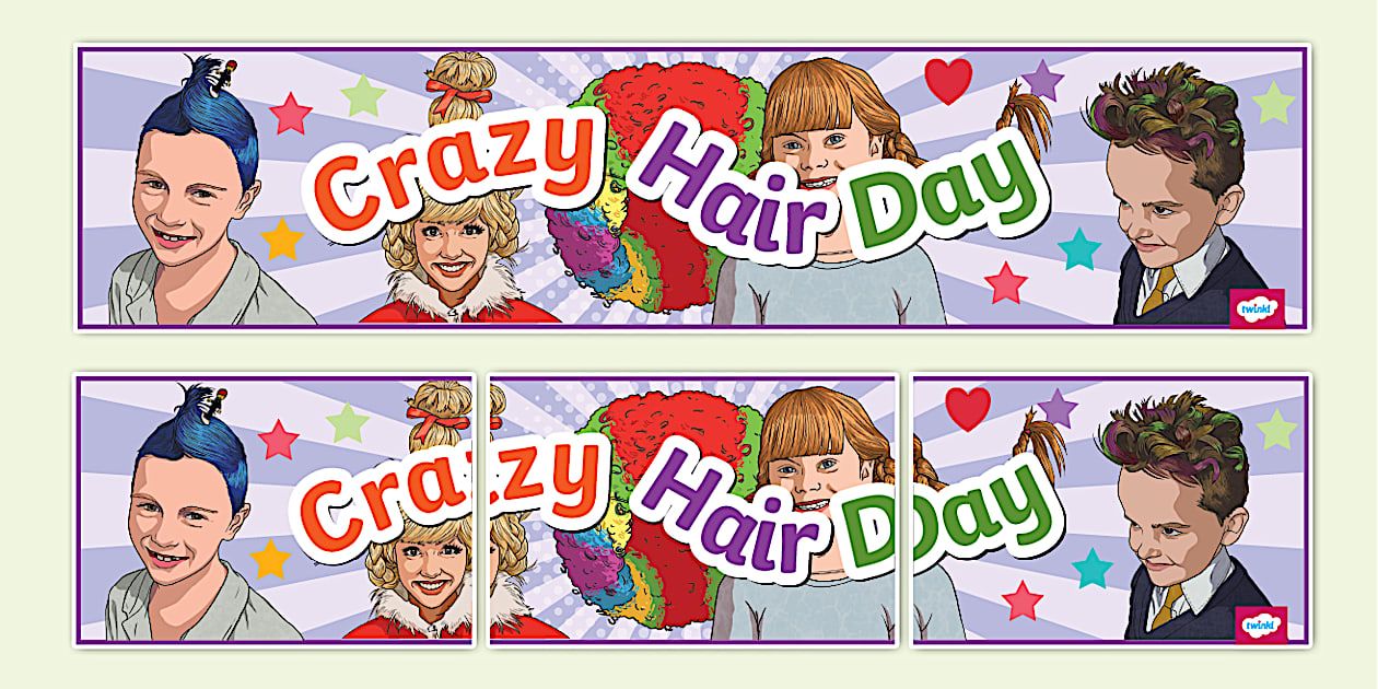 Crazy Hair Day Display Banner