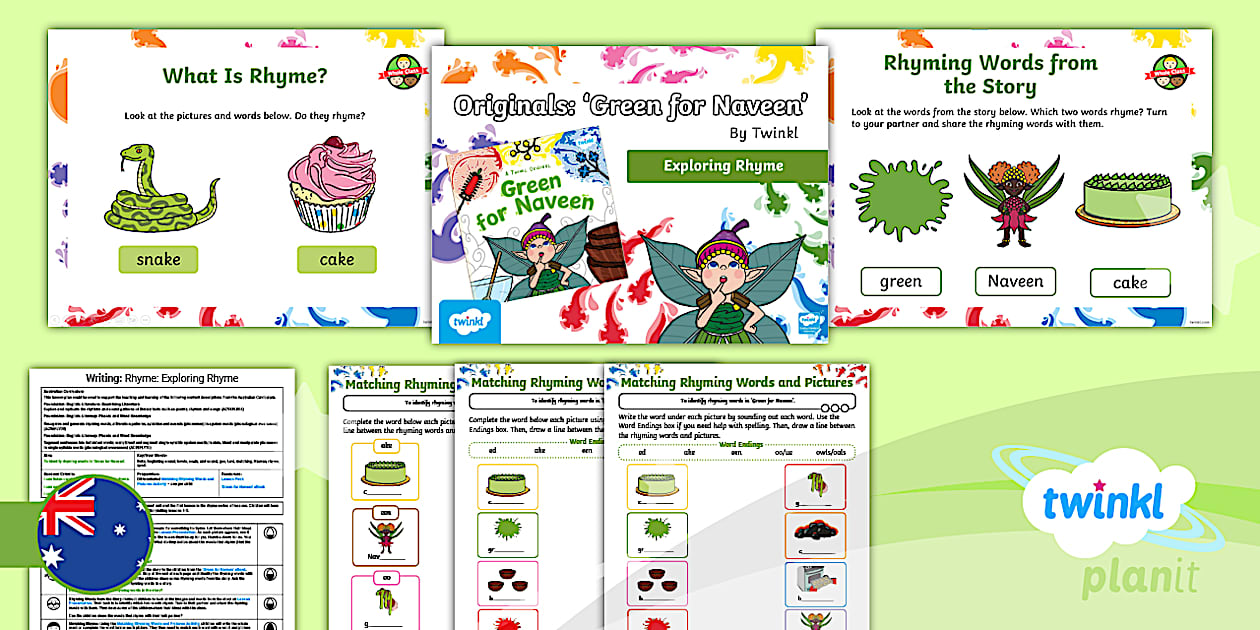 Writing: Foundation: 'Green for Naveen' Rhyme Lesson 1