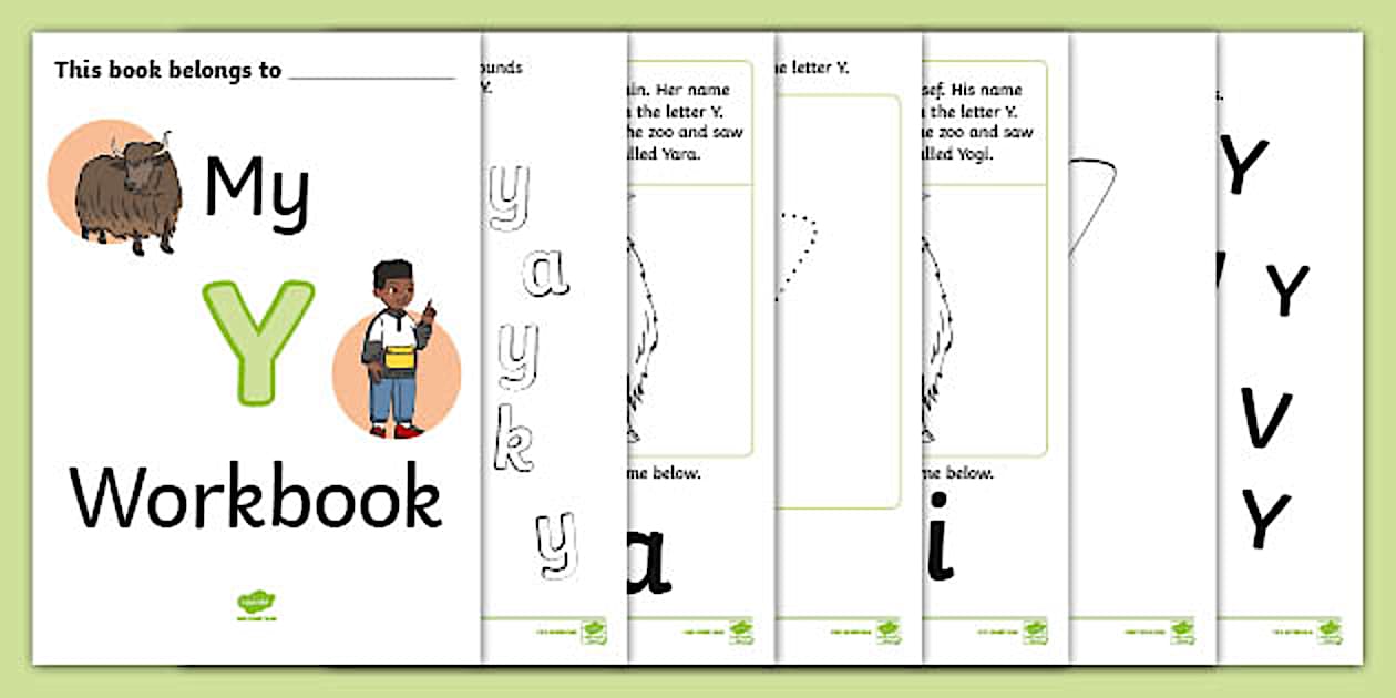 Cursive My 'Y' Workbook (professor feito) - Twinkl