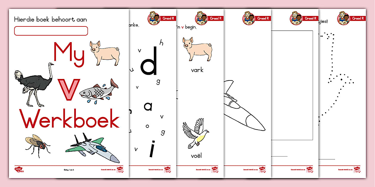 Graad R Klanke Werkboek v (Teacher-Made) - Twinkl