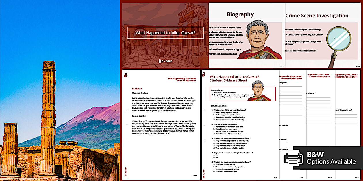 What Happened to Julius Caesar? (Mystery Activity) - Twinkl