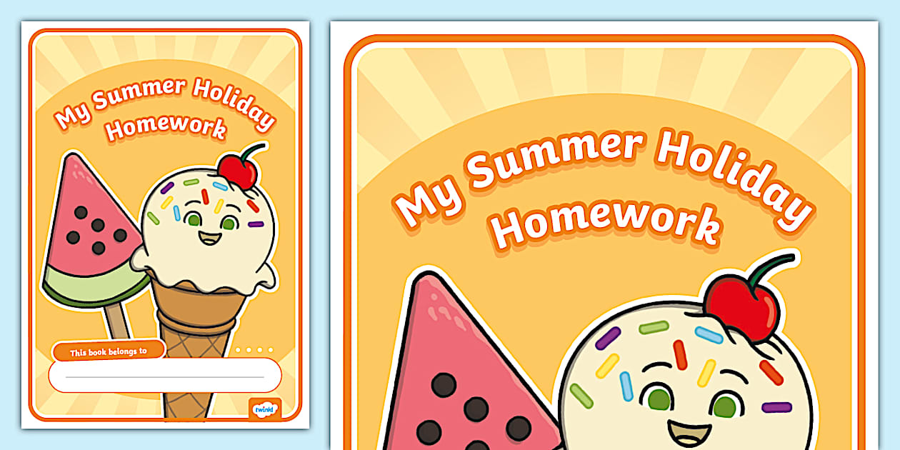 My Summer Holiday Homework Book Cover (Teacher-Made)