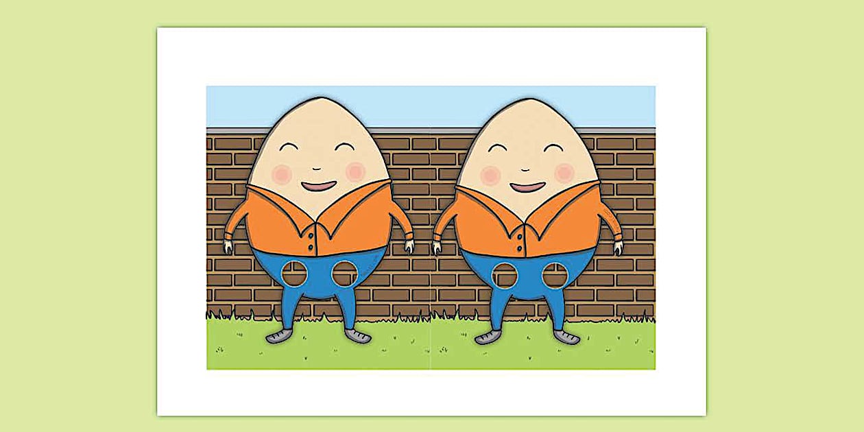 Nursery Rhyme Finger Puppets Cut-Outs | Humpty Dumpty