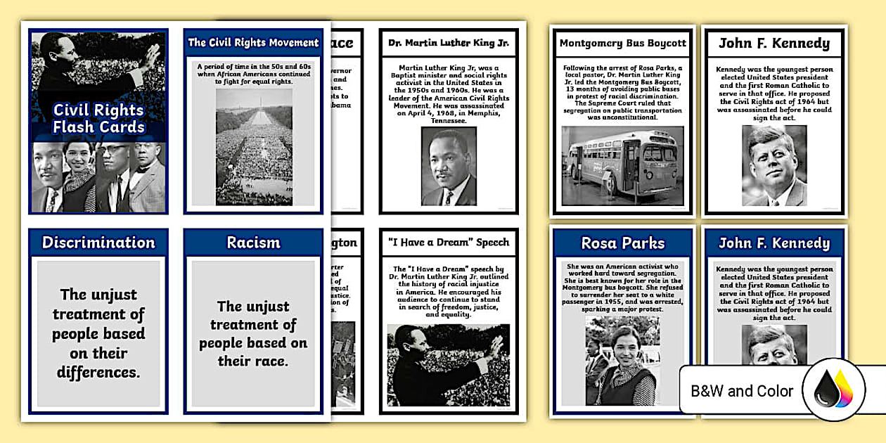 Civil Rights Flashcards | Social Studies | Twinkl USA