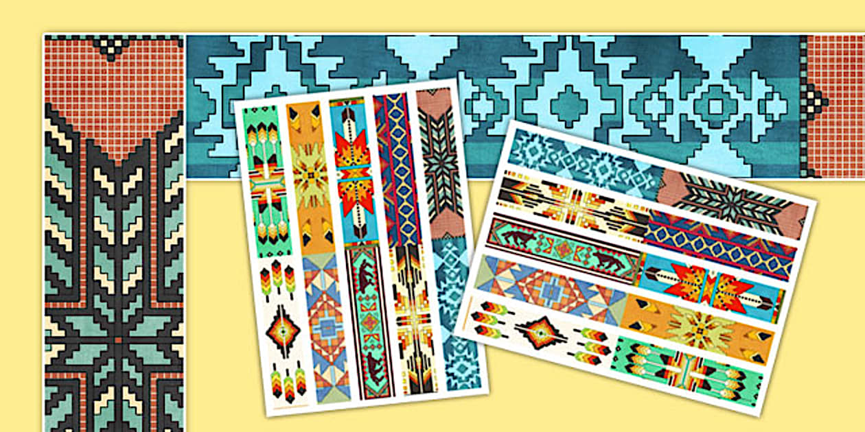 Native American Pattern Display Borders (teacher made)