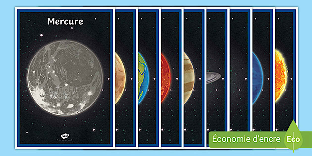 Posters : Les planètes du système solaire (teacher made)