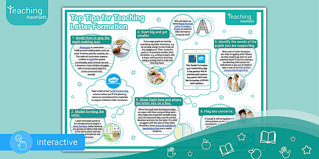 Top Tips for Teaching Letter Formation - Twinkl
