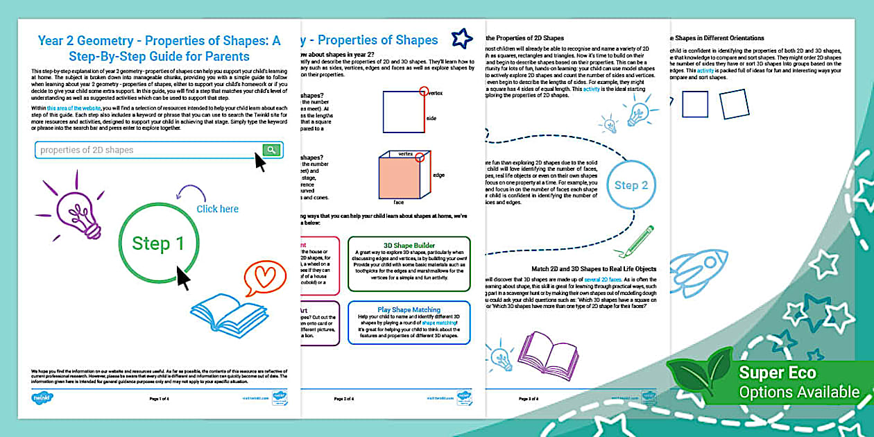 Year 2 Geometry - Properties of Shapes: A Step-By-Step Guide for Parents
