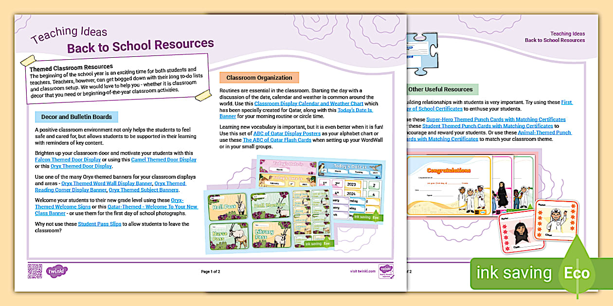 FREE! - Teaching Ideas - Back to School Resources - Twinkl