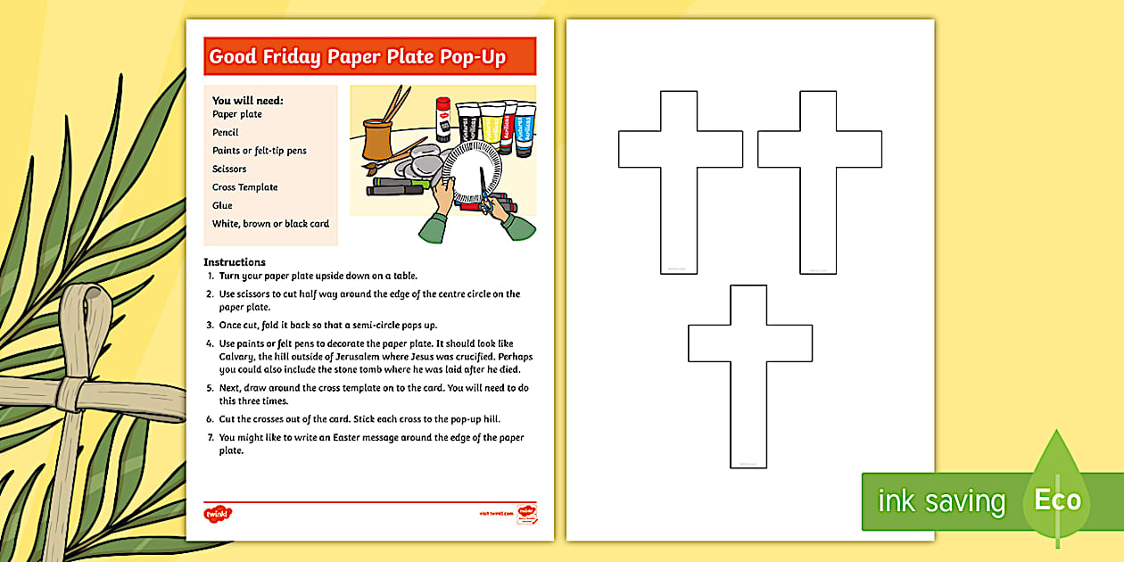 Good Friday Craft Instructions (teacher made) - Twinkl