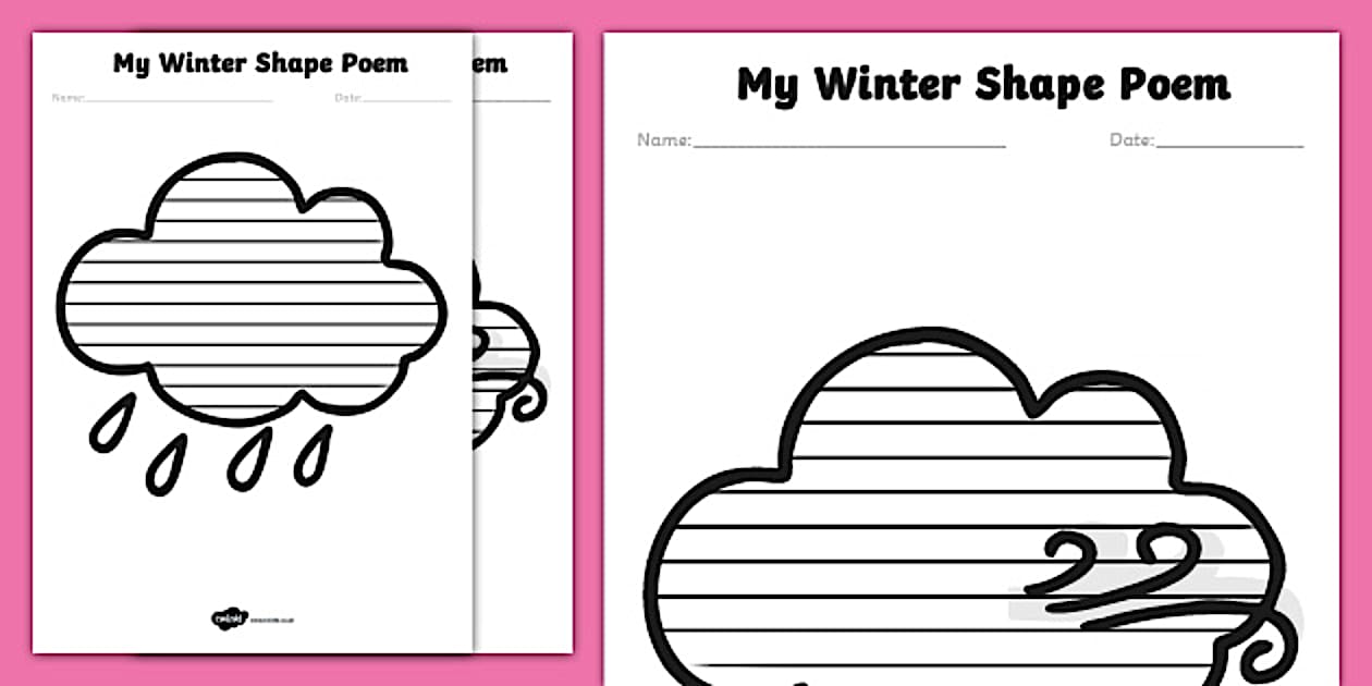 Winter Shape Poetry Temperate (Teacher-Made) - Twinkl