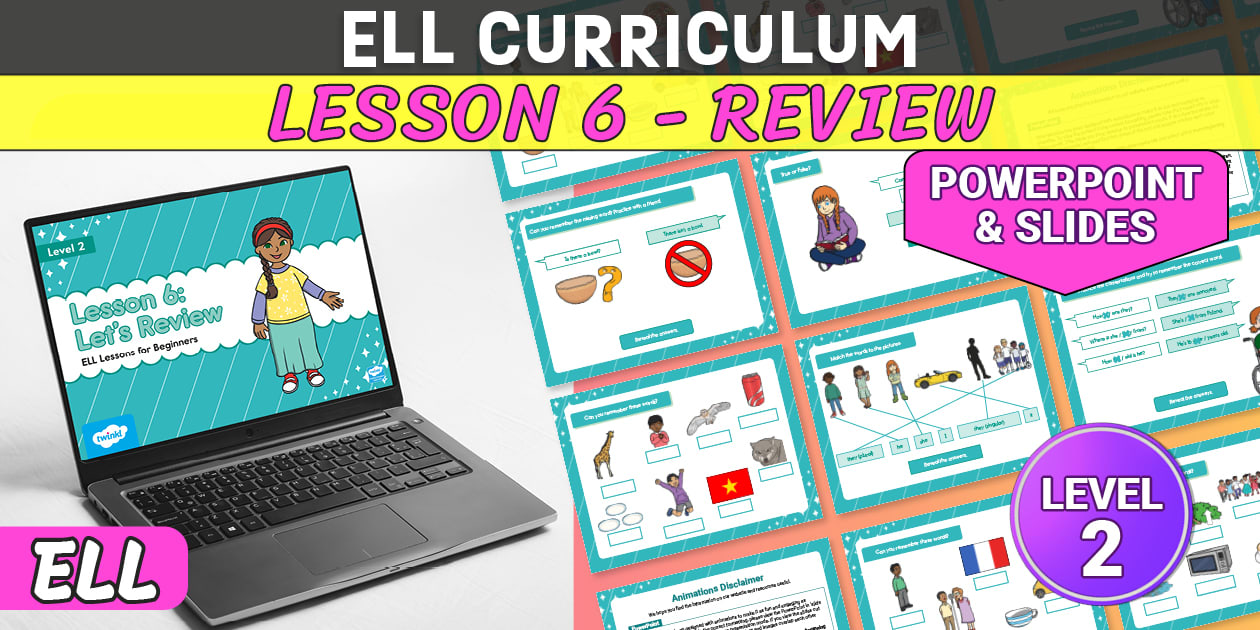 ELL Curriculum: Level 2, Lesson 6 PowerPoint & Google Slides