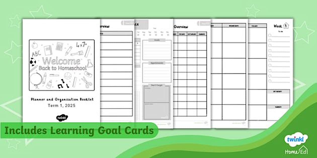 Home Education Term 1 2025 Planner and Organisation Booklet