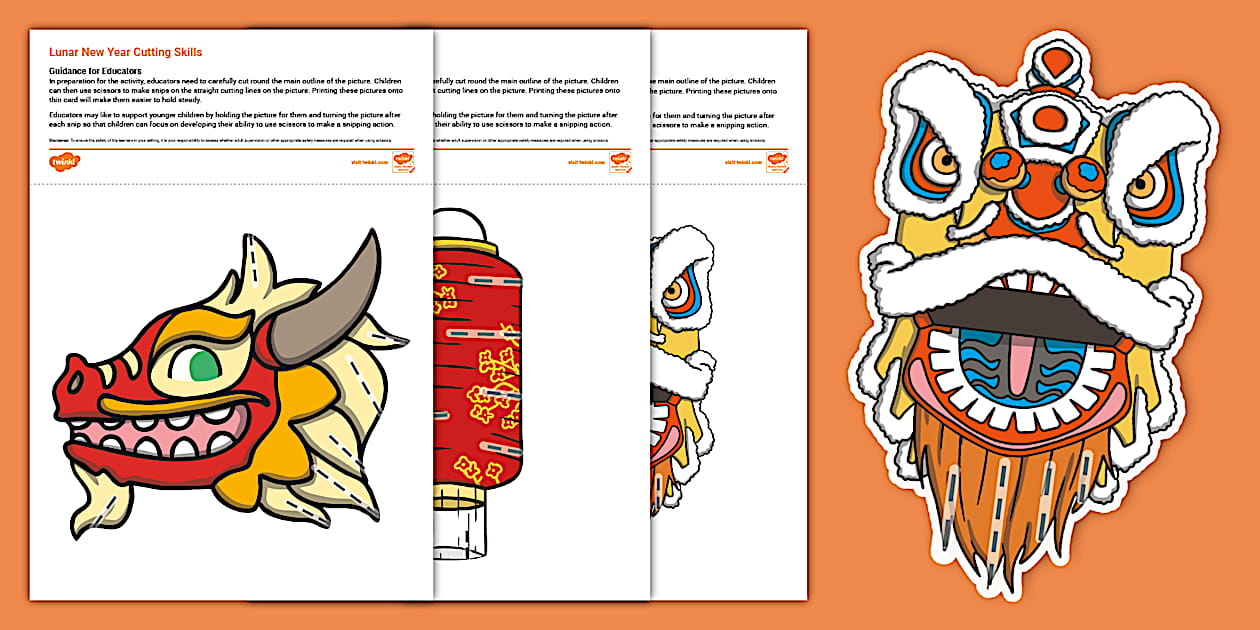 Lunar New Year Simple Cutting Skills Activity Pack | Twinkl
